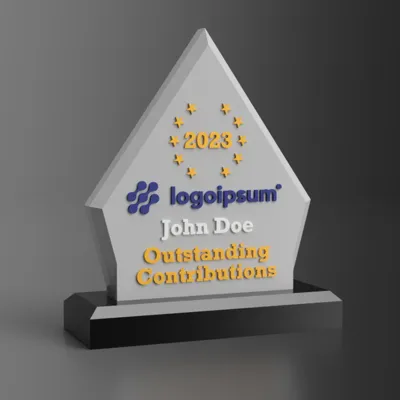 Award Trophy Desk Ornament Congratulations by MikeTheSpike - MakerWorld