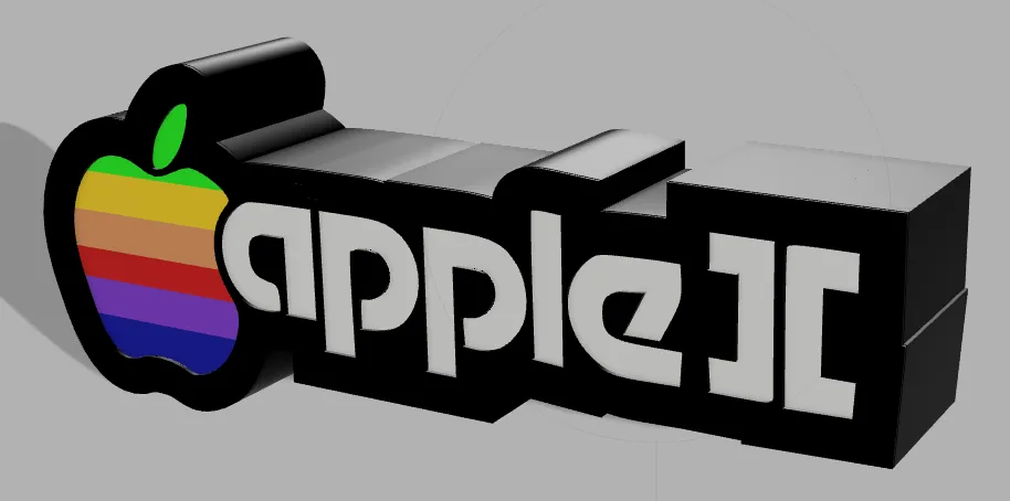 LED Lightbox - Apple 2 (Apple ][) Logo - With Coloured Apple (8 Colours ...