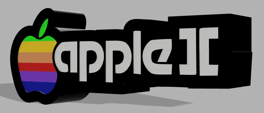 LED Lightbox - Apple 2 (Apple ][) Logo - With Coloured Apple (8 Colours ...