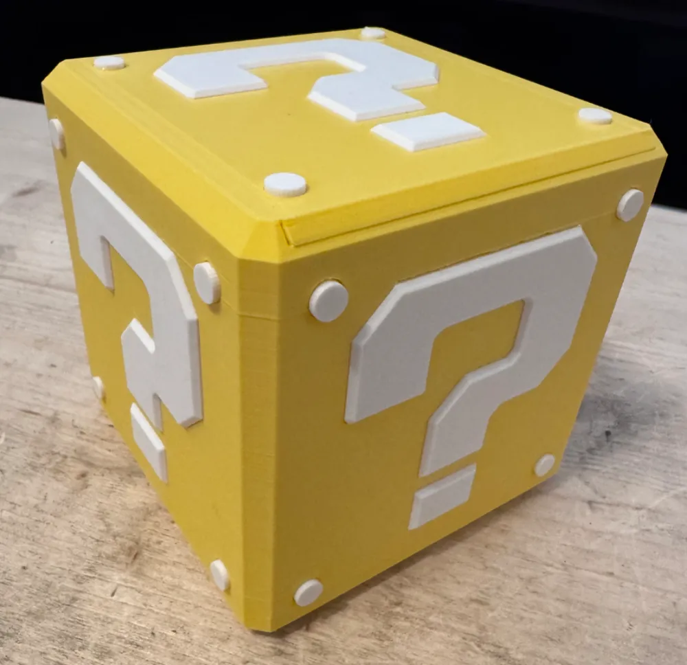 V1 - Nintendo Question Mark Cube Block Box Yellow by Gigi - MakerWorld