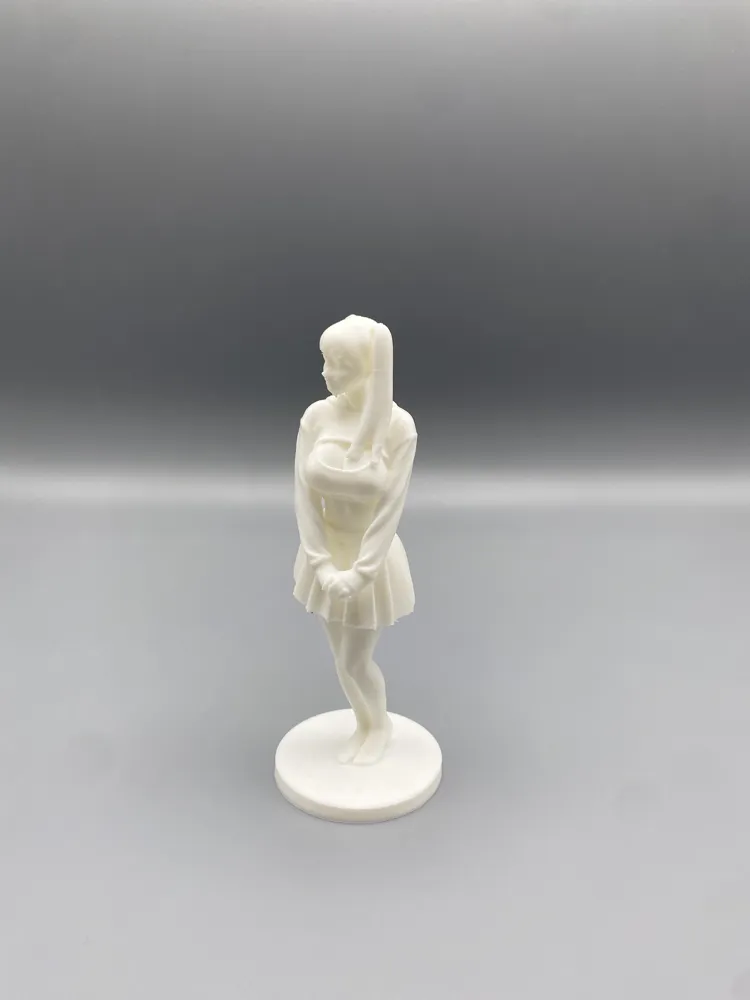 Charming Young Lady - Cute Pose - Free 3D Print Model - MakerWorld