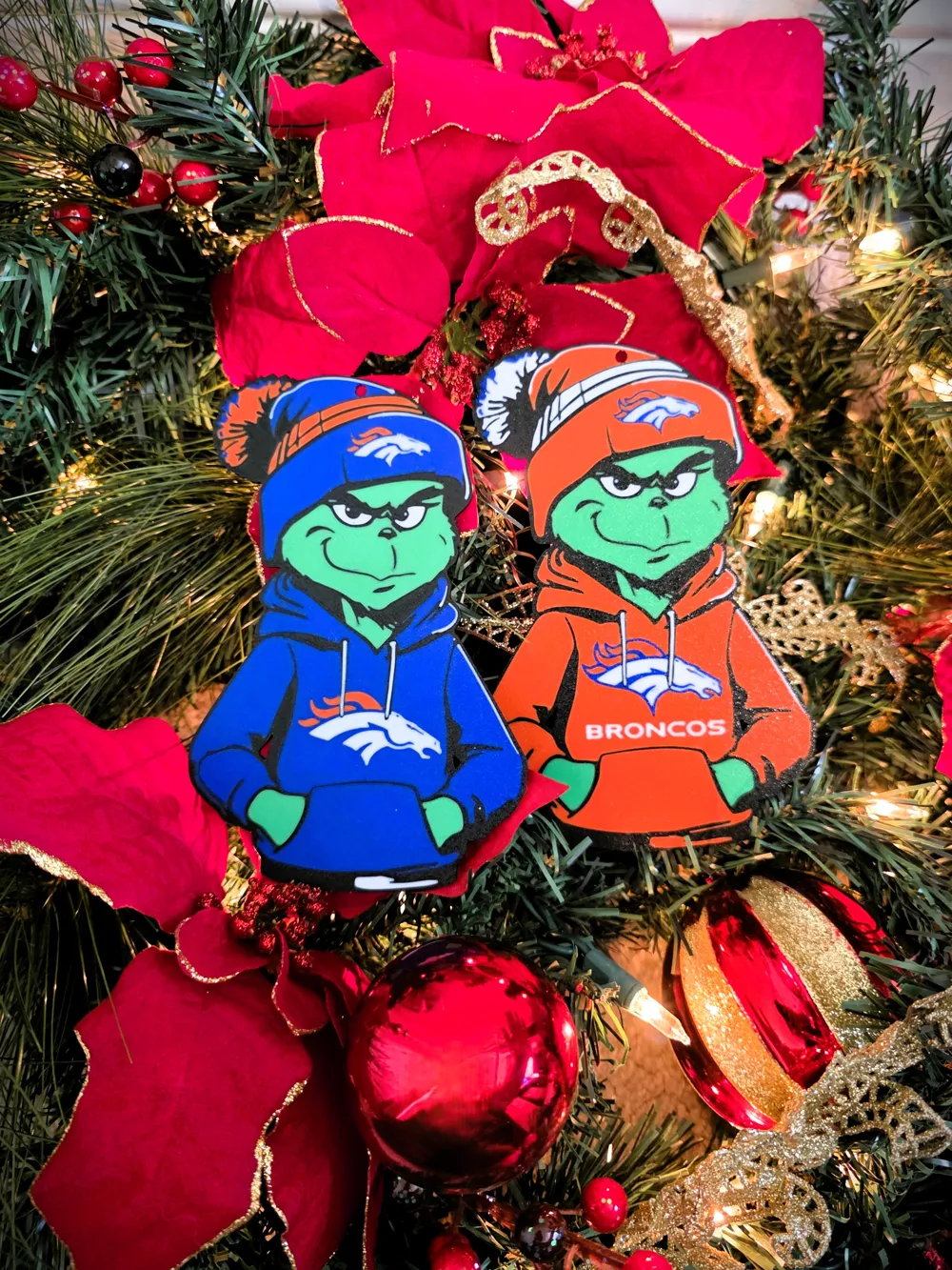 Grinch Denver Broncos Christmas Ornament - Updated - Modelo de ...