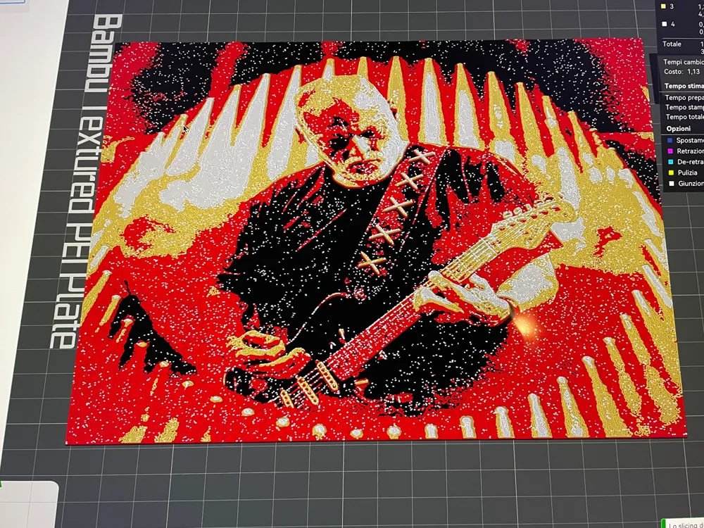 David Gilmour Hueforge by 3ddyfaber - MakerWorld