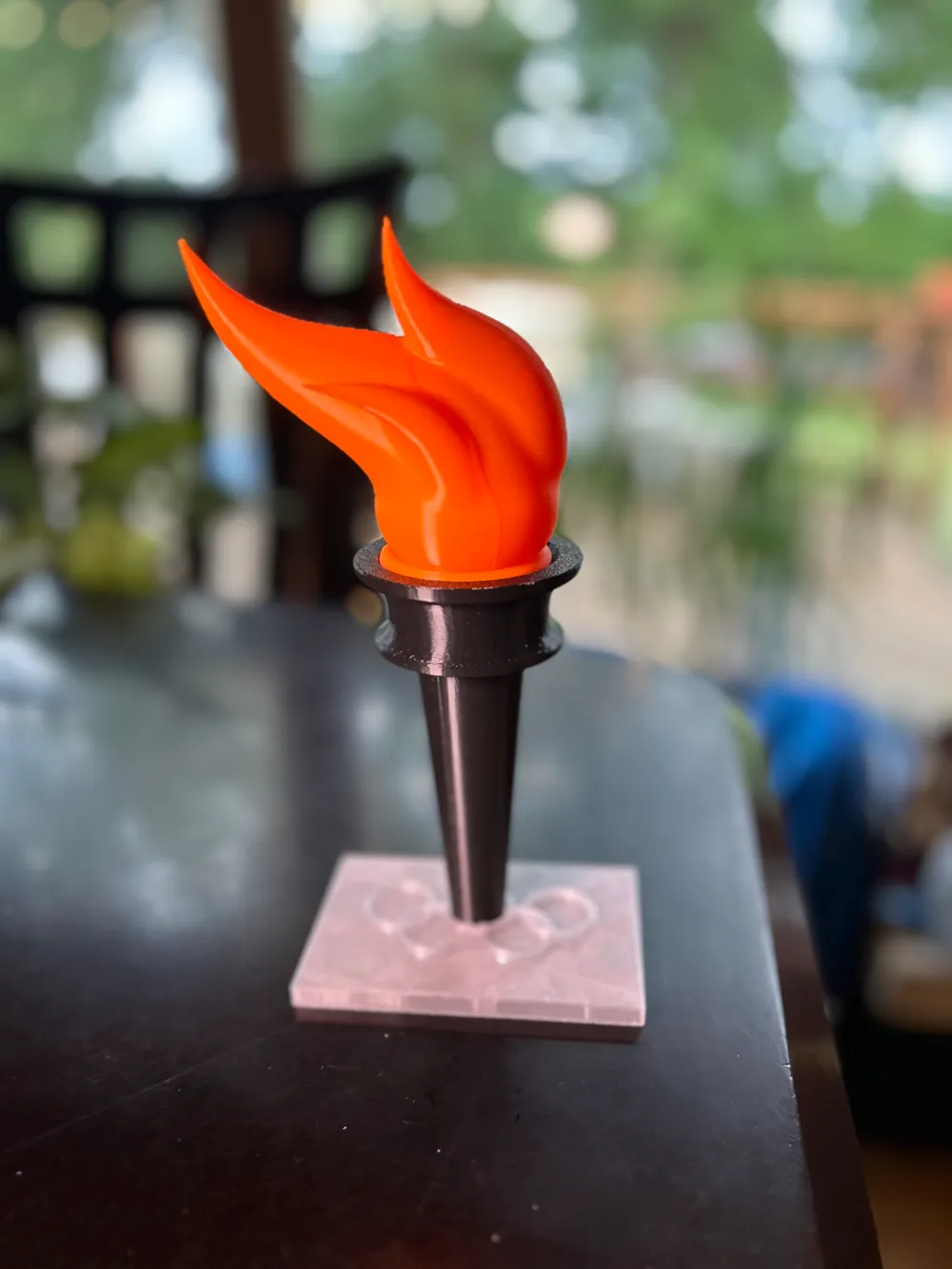 Olympic Torch with Olympic Ring base by Ya boi makes stuff - MakerWorld