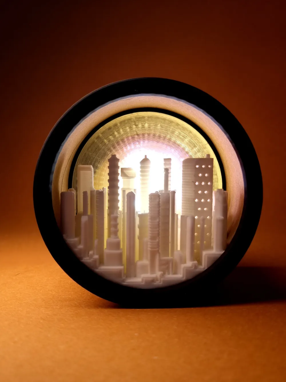 CityCore – A Sci-Fi City Inside a Bambu Spool Core by OH! - MakerWorld