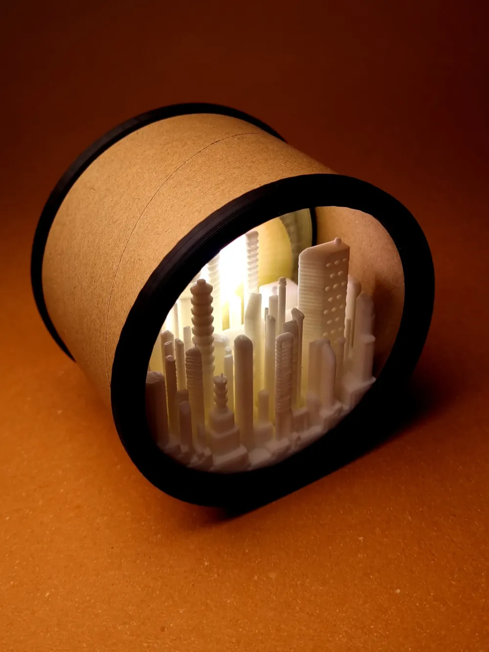 CityCore – A Sci-Fi City Inside a Bambu Spool Core by OH! - MakerWorld