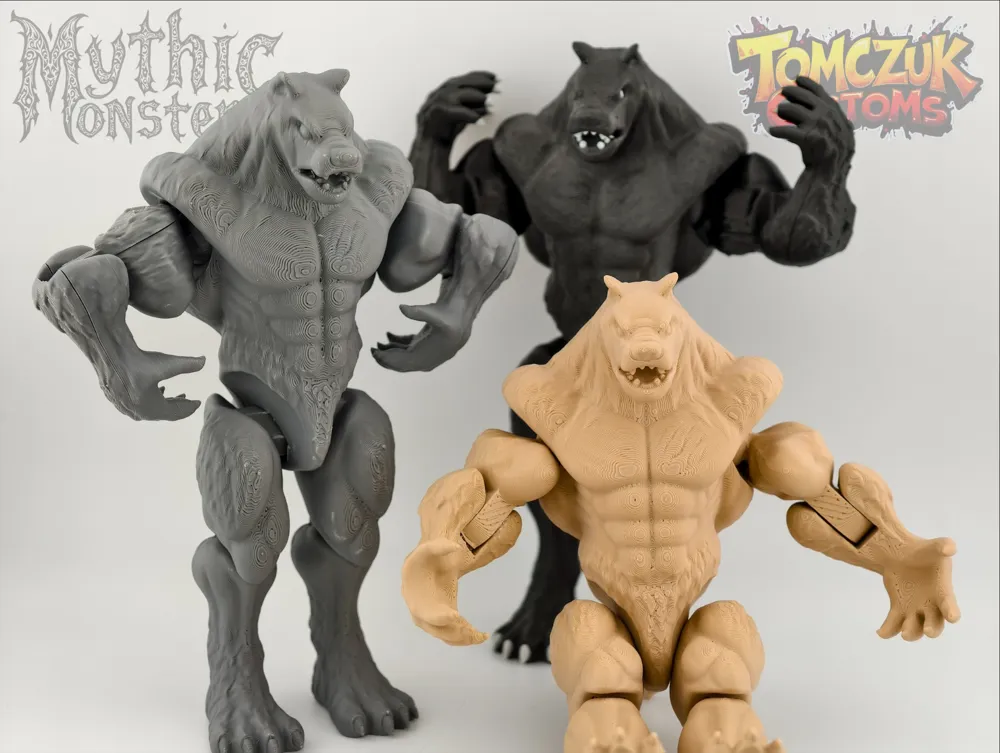 Mythic Monsters: Werewolf Action Figure! - Free 3D Print Model - MakerWorld
