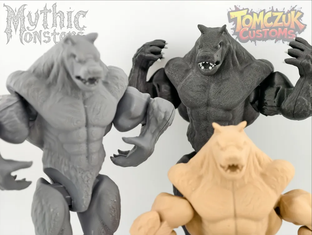 Mythic Monsters: Werewolf Action Figure! - Free 3D Print Model - MakerWorld