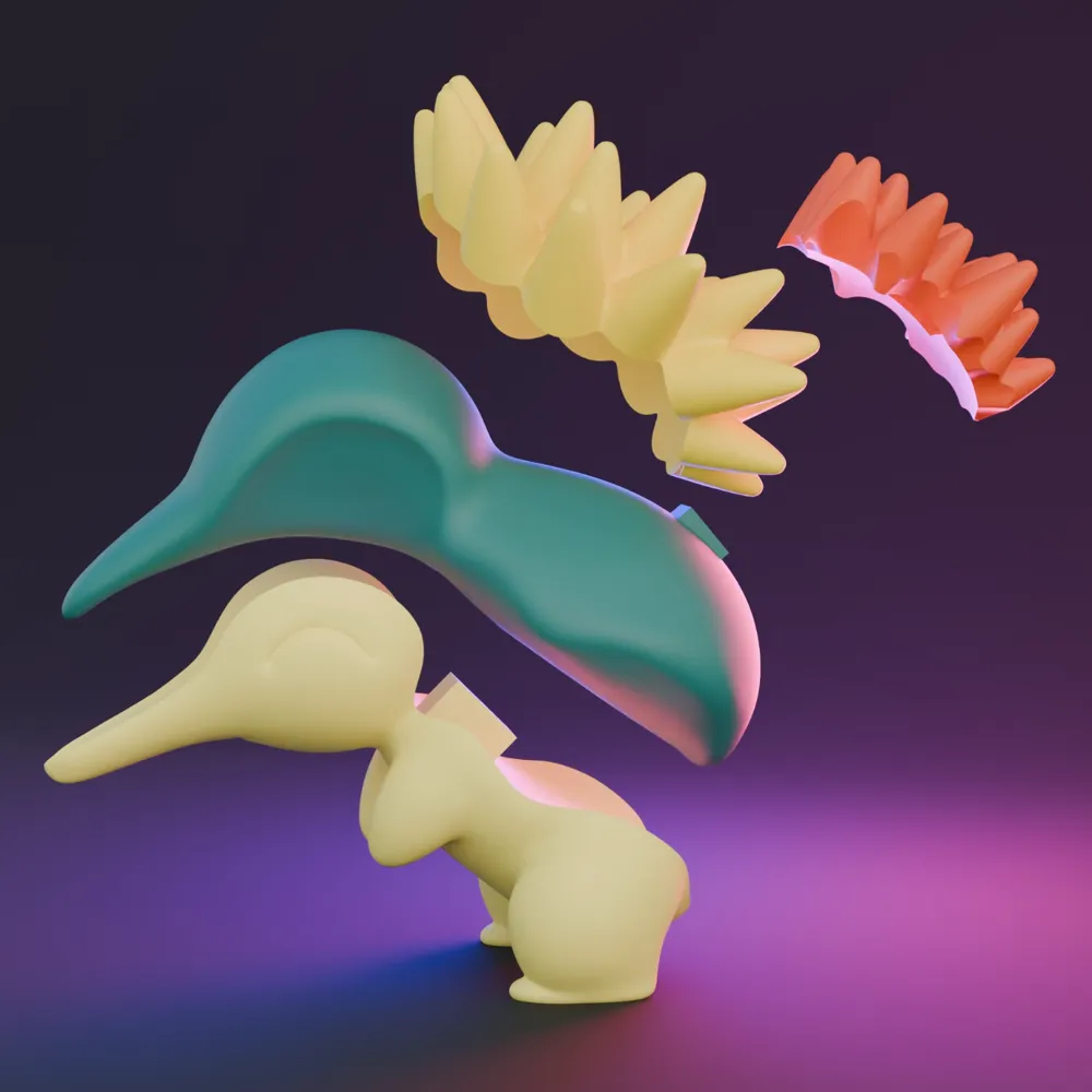 Cyndaquil Model Starting Pokemon; Split and Full by ABC3D Models ...