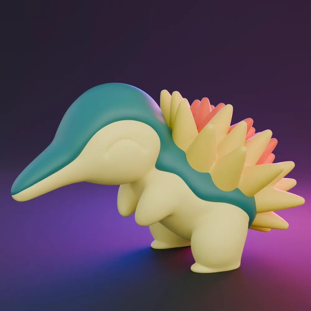Modelo Cyndaquil Pokémon inicial; dividido y completo por ABC3D Models MakerWorld: Descarga ...