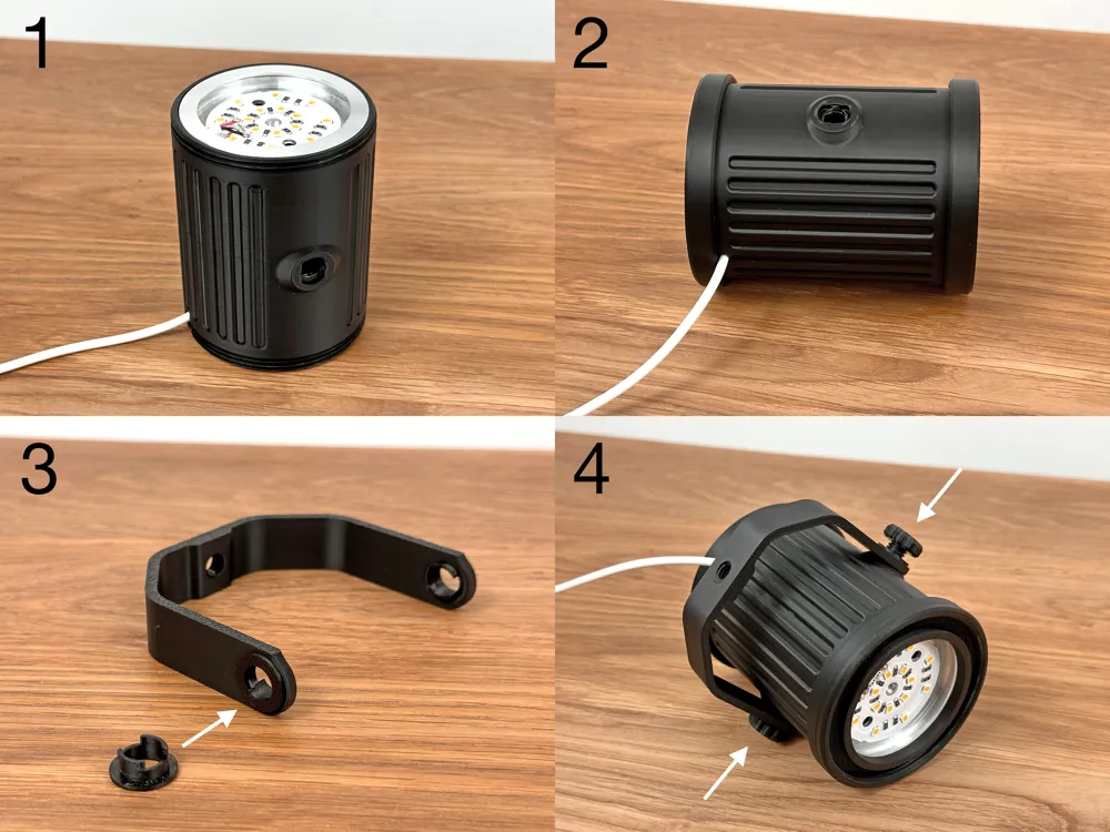 Mini LED Studio Spotlight Lamp / Softbox - Free 3D Print Model - MakerWorld