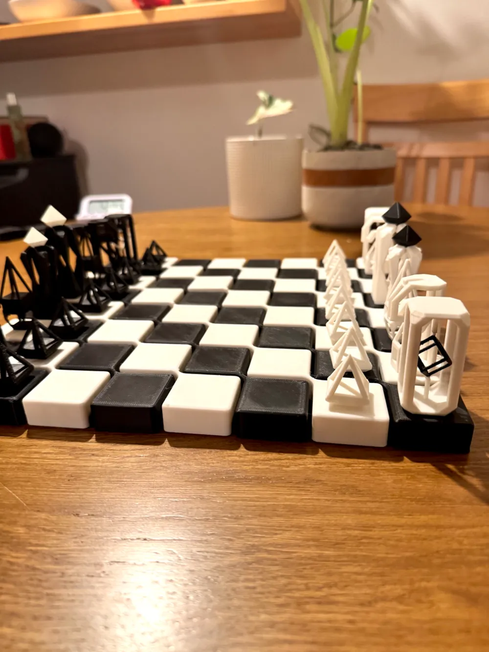 Geometric Chess Set by ModelerMold31415 - MakerWorld