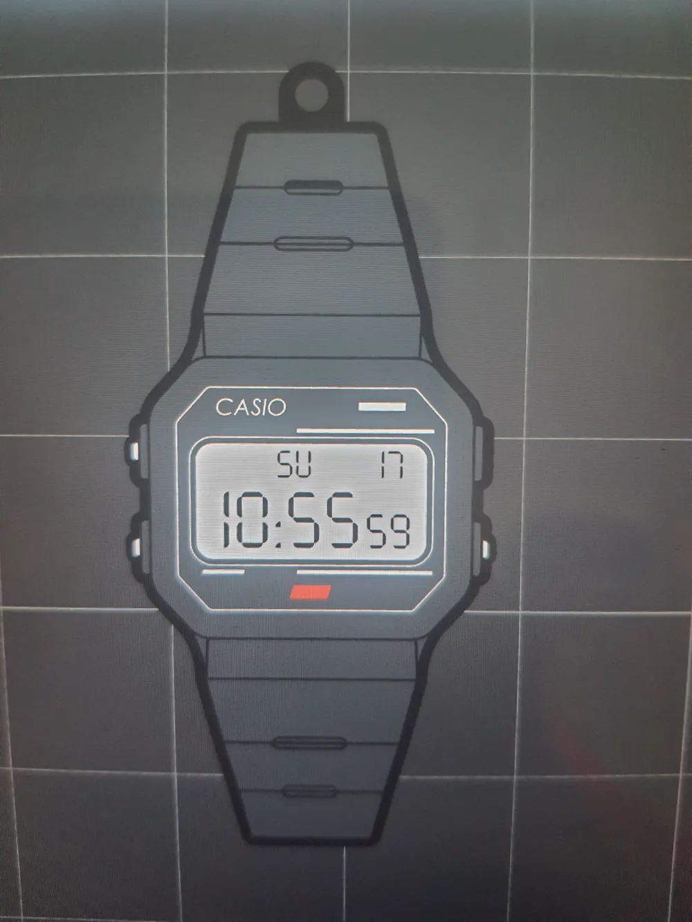 Casio watch keychain by DMG - MakerWorld