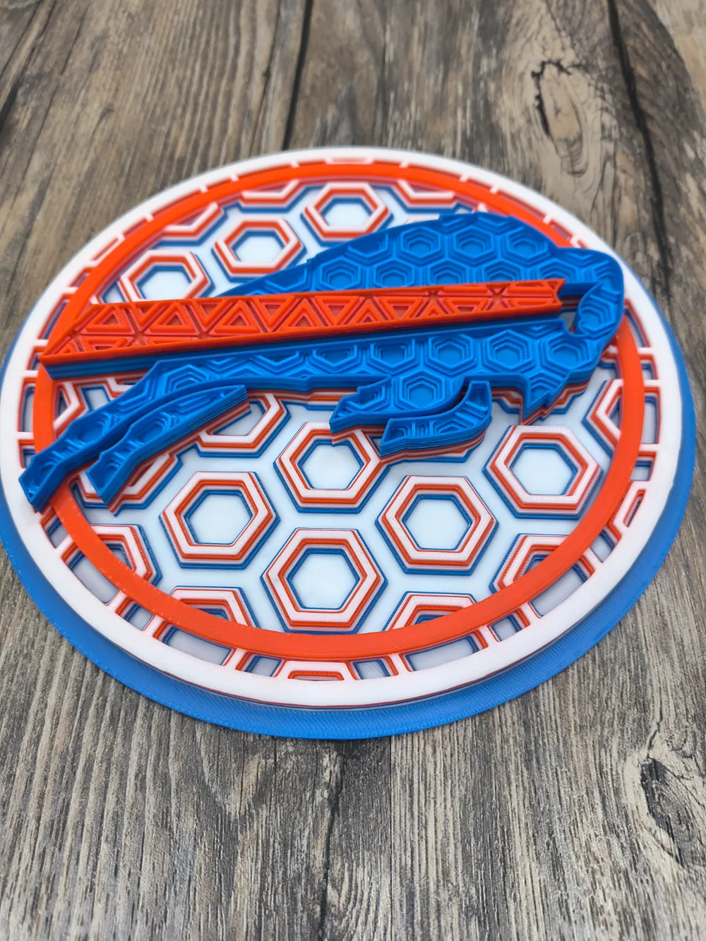 Buffalo Bills Dimensional Mosaic - Free 3D Print Model - MakerWorld