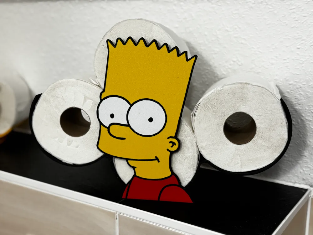 Bart Simpson Toilet Paper Holder - Free 3D Print Model - MakerWorld