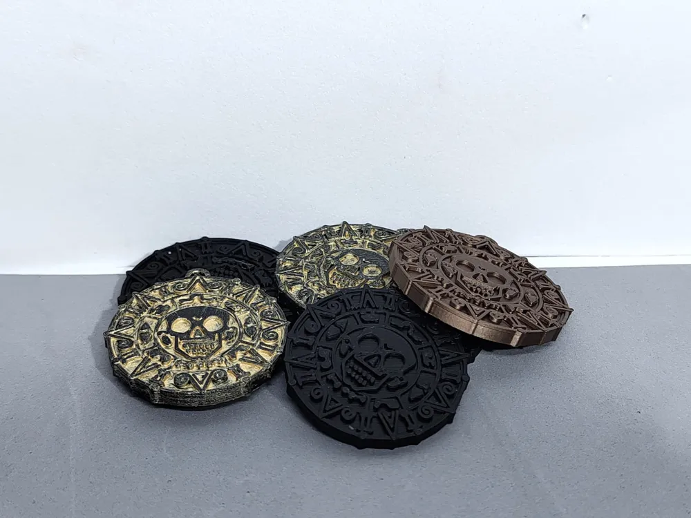 Pirate Medallion Doubloon pirate costume carnival - Free 3D Print Model ...