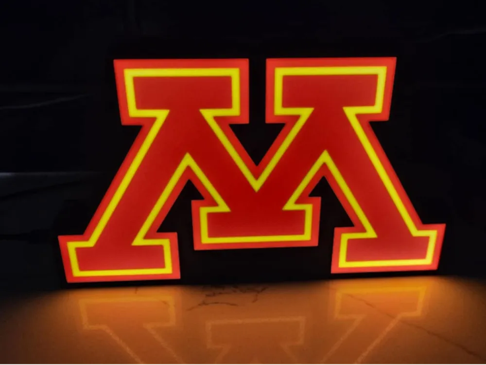 University of Minnesota Gophers LED LIGHT BOX - Free 3D Print Model ...