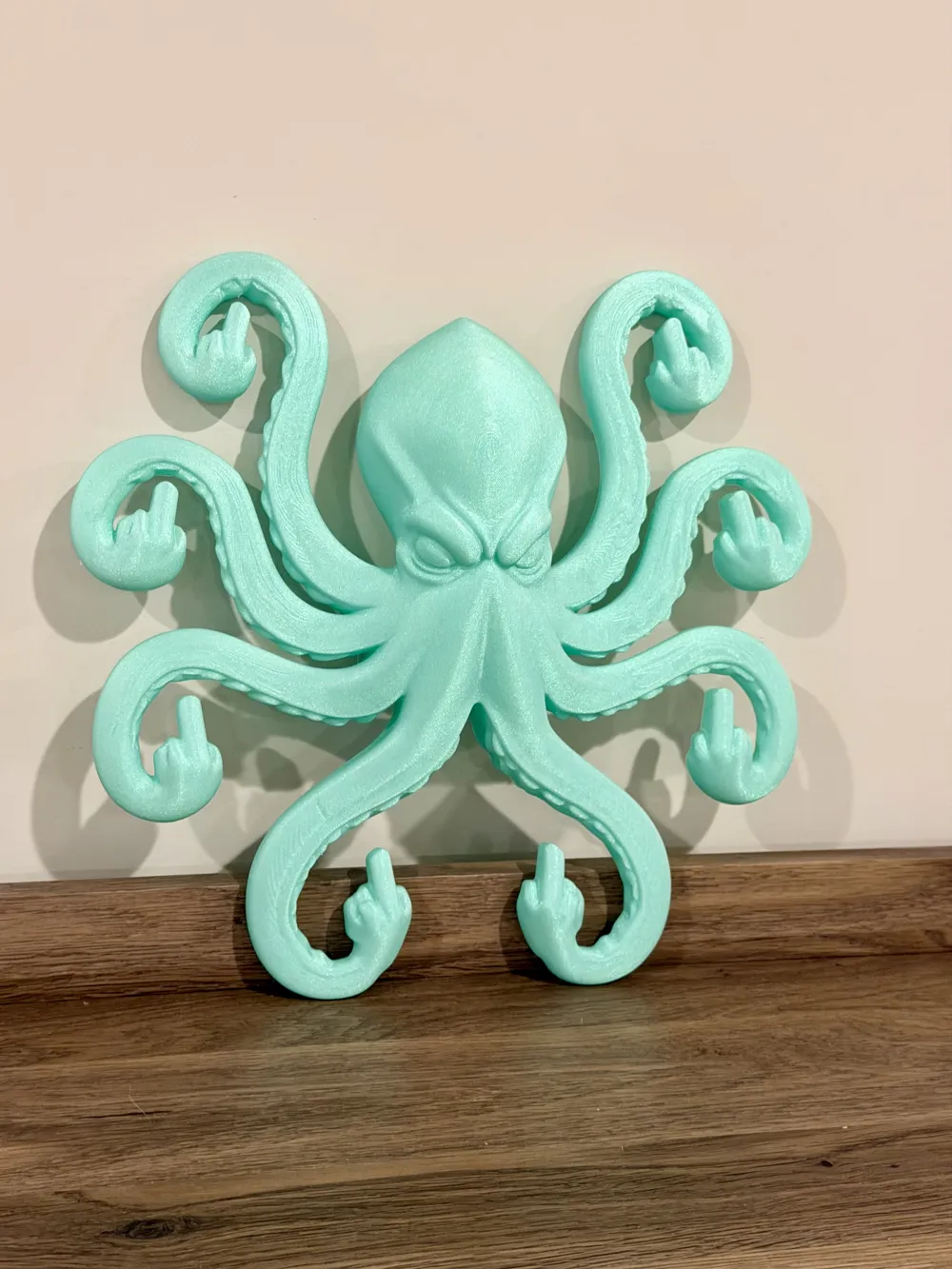 Octopus of Disapproval - Angry Octopus Art - Free 3D Print Model ...