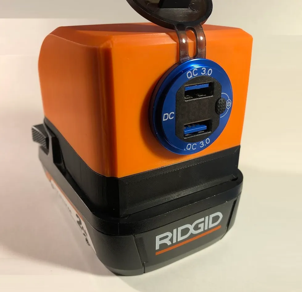 Ridgid 18V Battery USB Power Bank Remixed by rowiac - MakerWorld