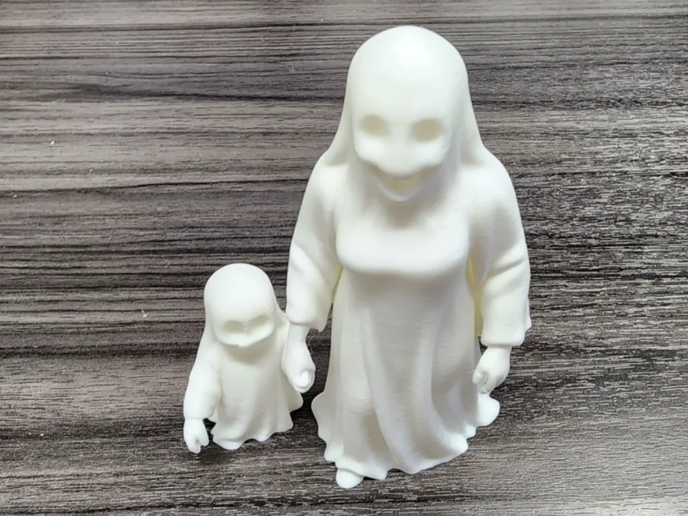 Happy Momma and Baby Ghost: First Halloween 2025 - Free 3D Print Model ...