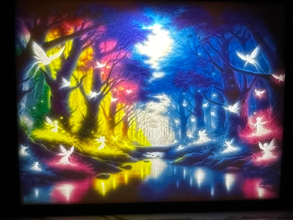 Magical Forest at Night Lithophane by Bronode maker systems - MakerWorld