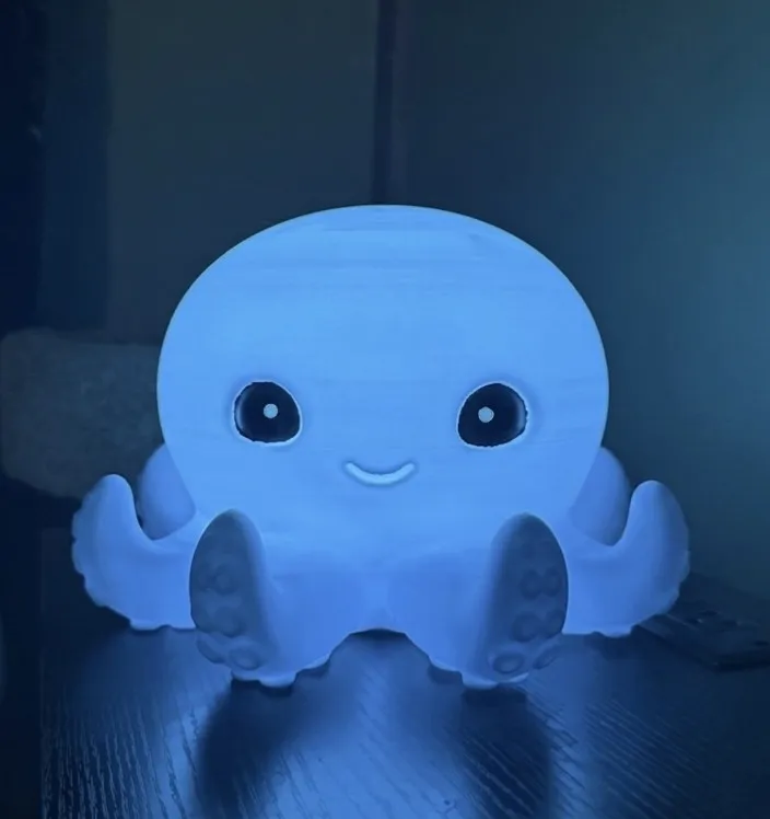 Cute Chibi Octopus lamp - Free 3D Print Model - MakerWorld