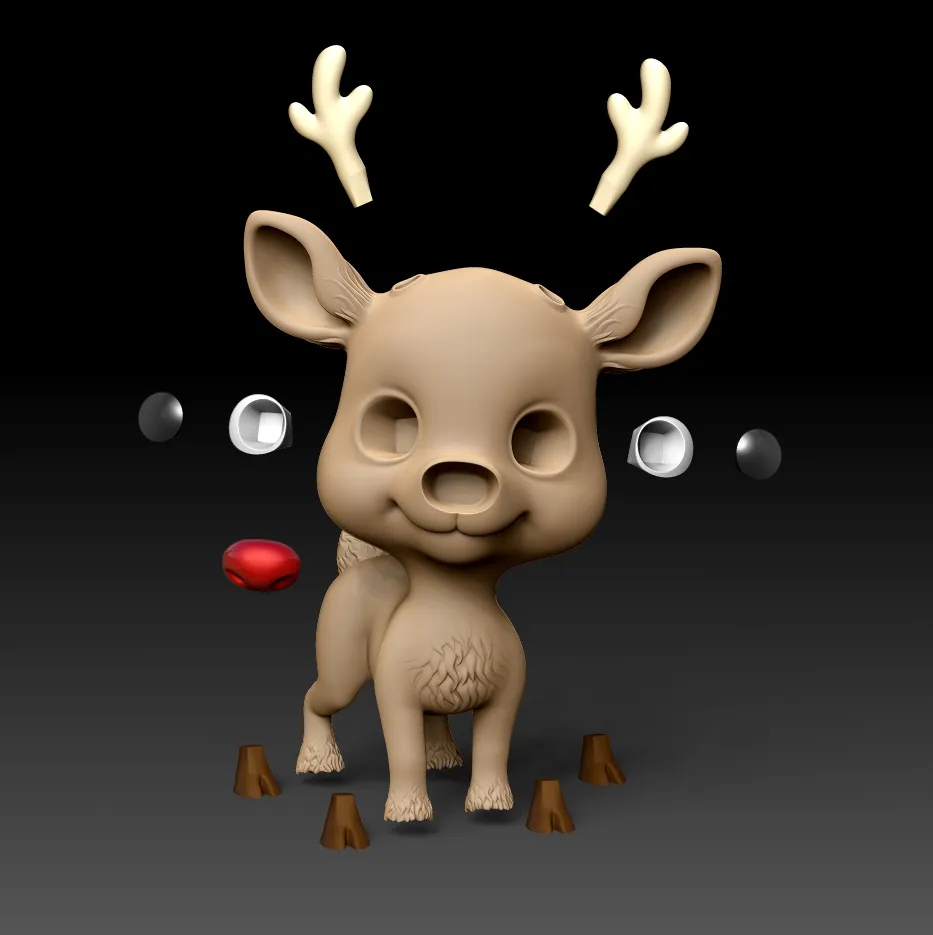 Rudolph the Red Nosed Reindeer (No AMS needed!) - Free 3D Print Model ...