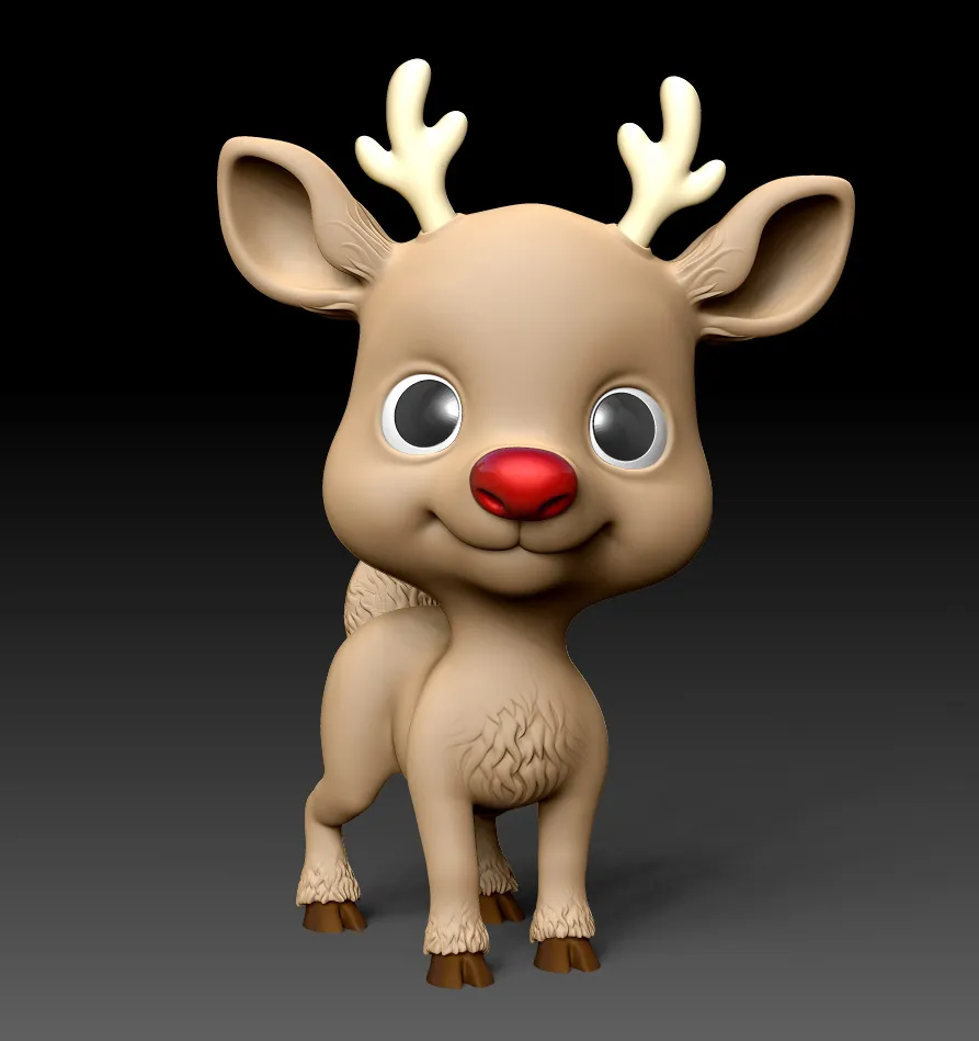 Rudolph the Red Nosed Reindeer (No AMS needed!) - Free 3D Print Model ...