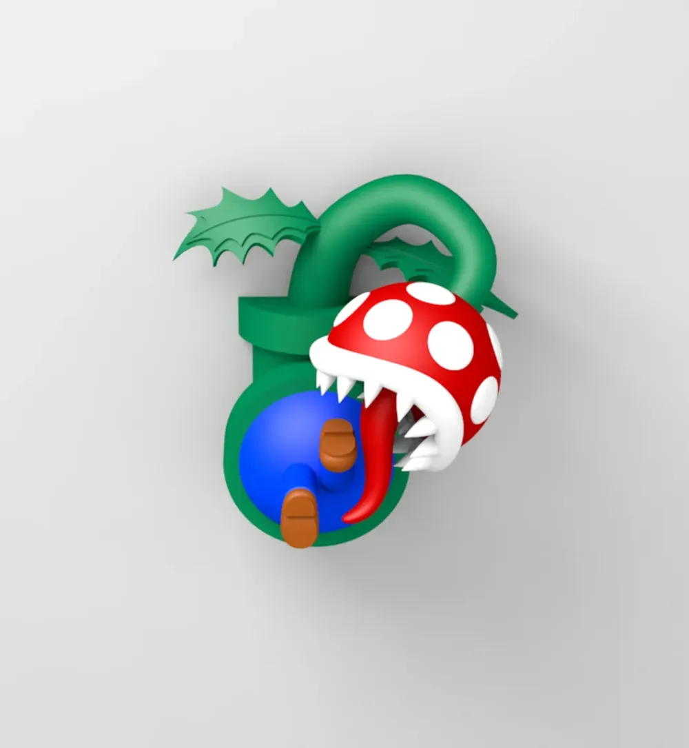 Mario/Venus Flytrap/Refrigerator Magnet/Multiple Versions and Colors ...