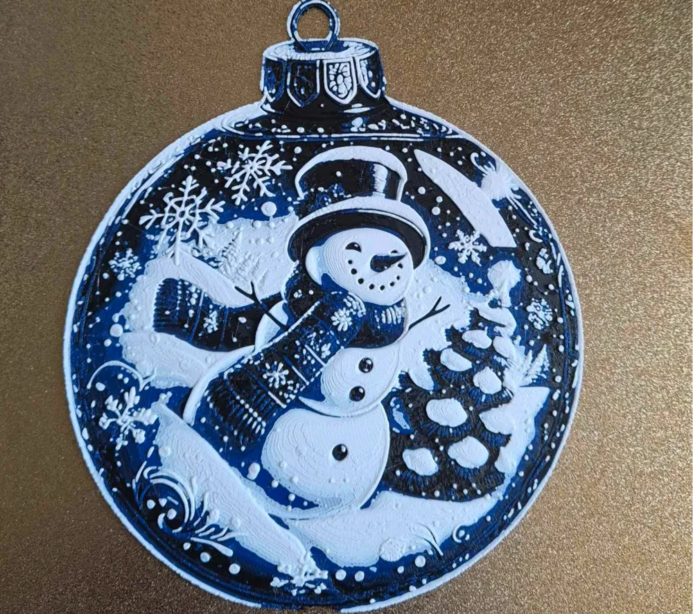 Snowman bauble by Dano - MakerWorld
