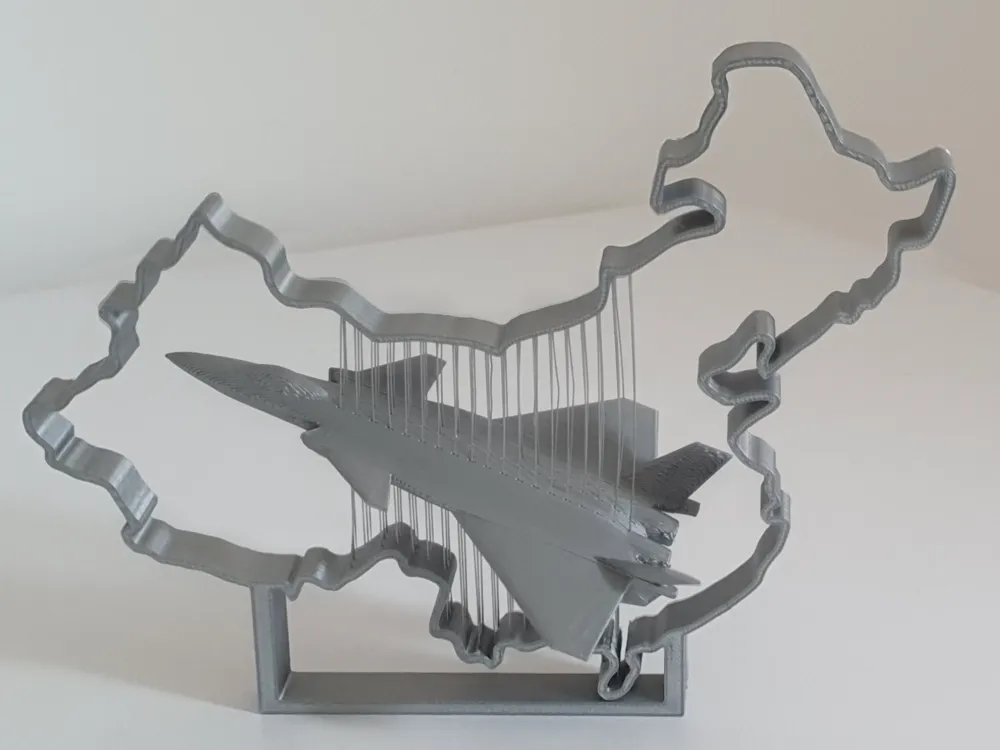 China Chengdu J-20 - String Art - 歼-20 by raskal - MakerWorld