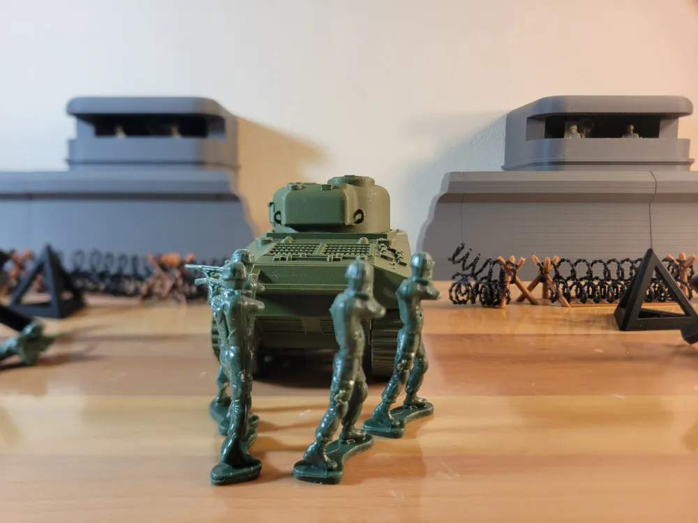 Army Men Sea Wall - Free 3D Print Model - MakerWorld