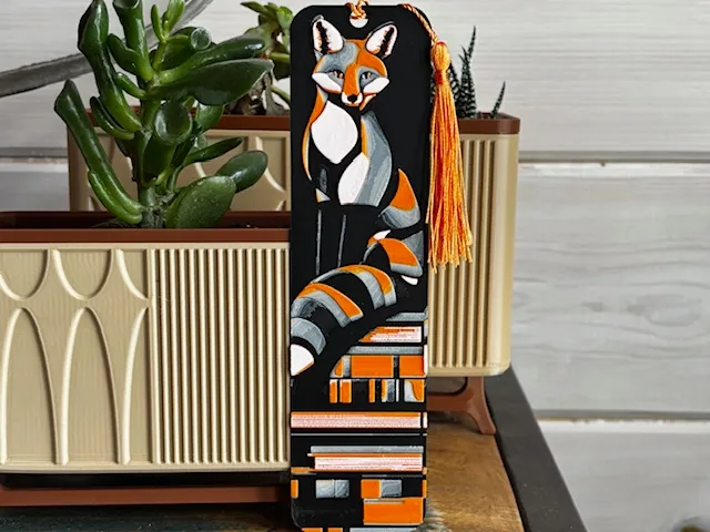 Fancy Fox Bookmark - Free 3D Print Model - MakerWorld