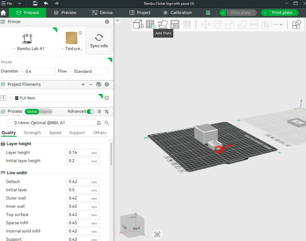 Brinquedo Clicker Fidget Logo Bambu Lab - Modelo gratuito para ...