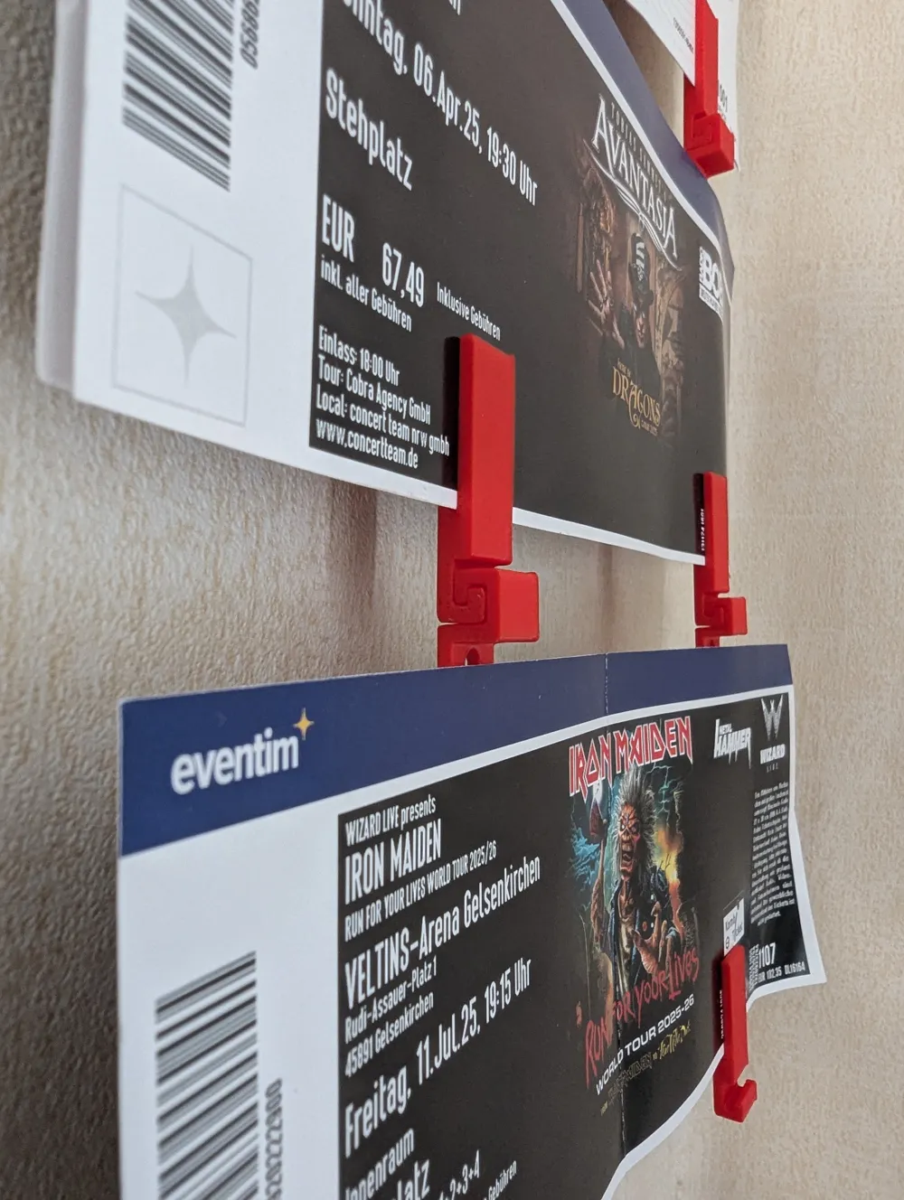 Concert Ticket Wall Holder by hlbhld MakerWorld: Download Free 3D Models