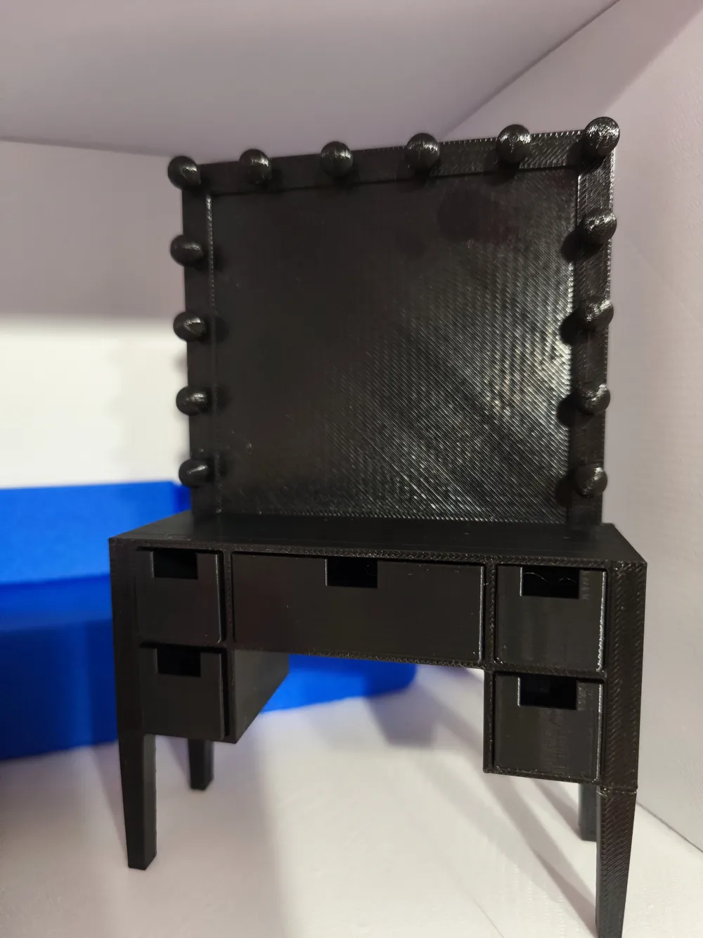 Large dressing table with mirror for dolls - Free 3D Print Model ...