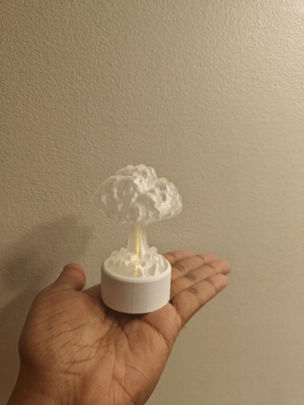Nuclear Mushroom Cloud [LED Tea Light Candle Lamp] - Free 3D Print ...