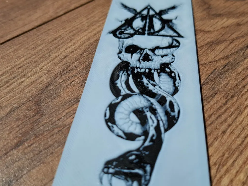 Deathly Hallows/Death Eaters Harry Potter bookmark - Free 3D Print ...
