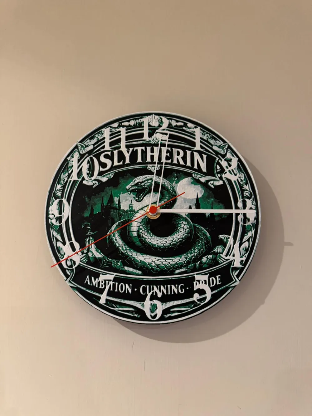 Harry Potter Slytherin Inspired Wall Clock - Free 3D Print Model ...