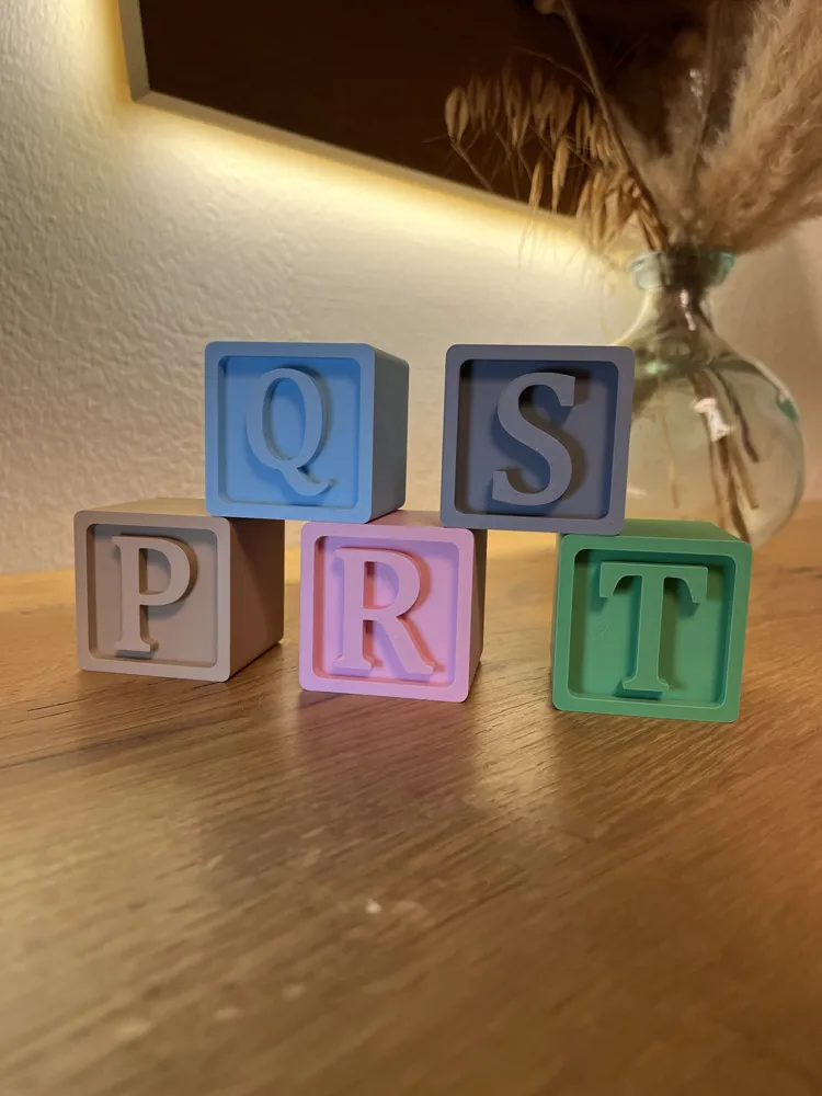 3D Letter Cube P–T Set | Decor & Gift - Free 3D Print Model - MakerWorld