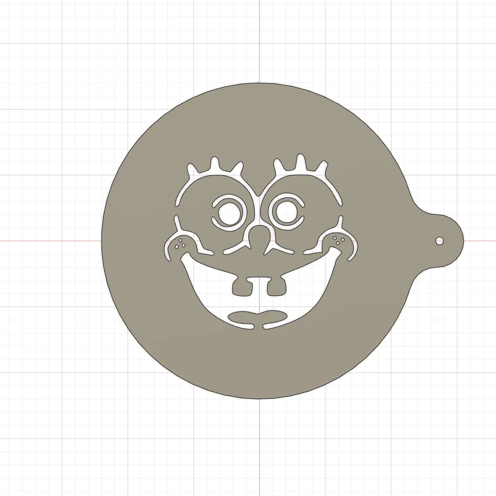 Perfect Spongebob Latte Art Stencil by Perfect Prints - MakerWorld