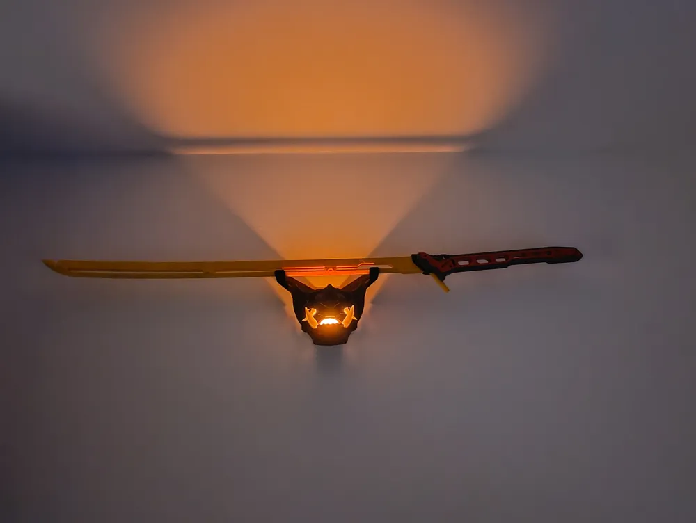 CyberPunk Katana + mask Stand by Rabbiks MakerWorld: Download Free 3D ...