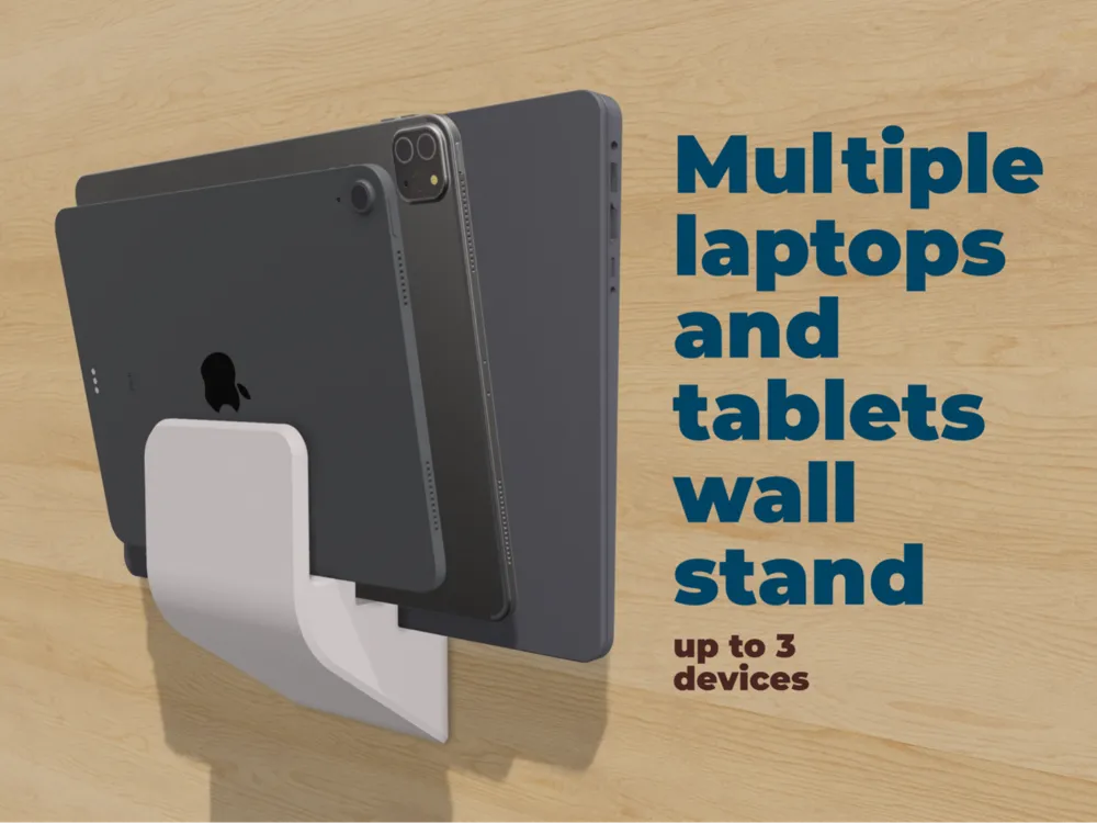 Multiple laptops-tablets wall mounted stand by RogueBankrupt - MakerWorld