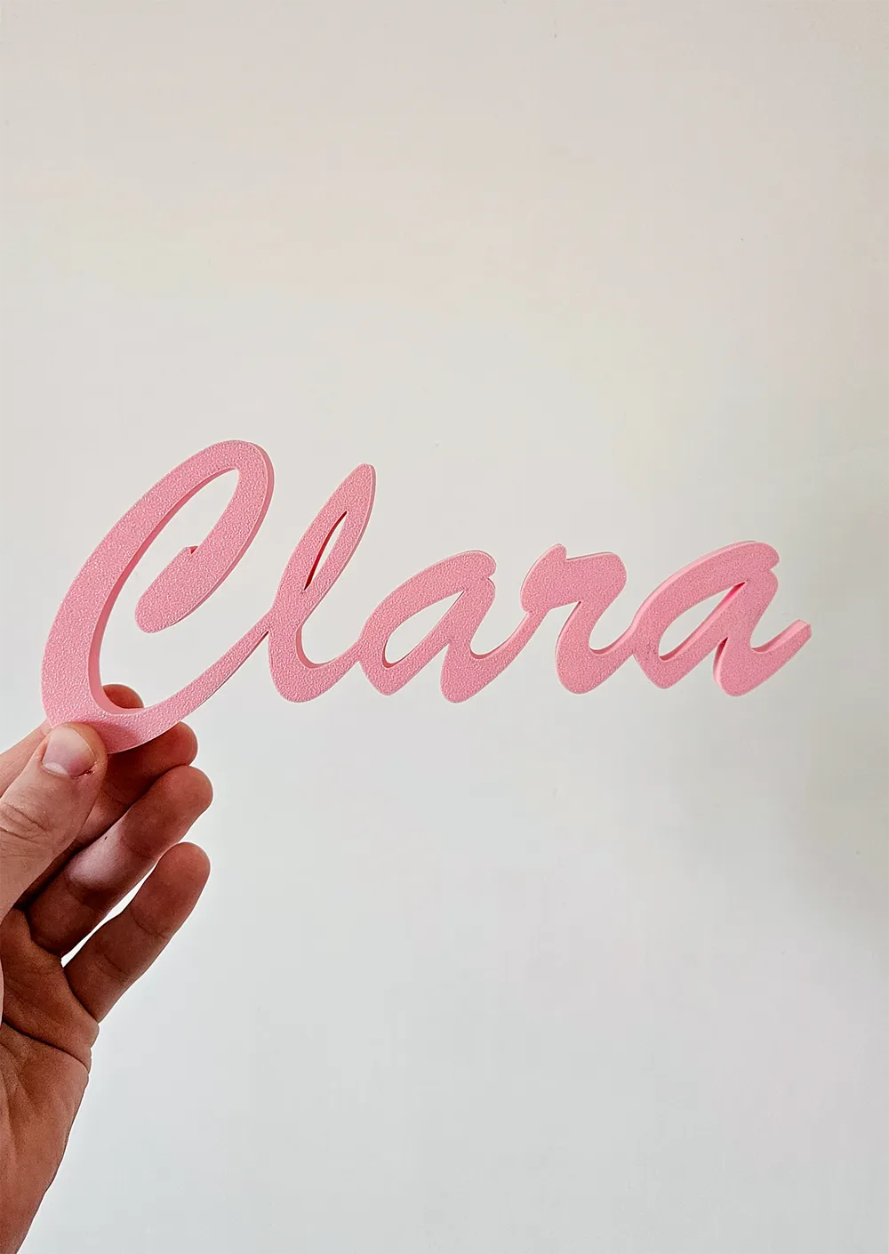 Clara nameplate - Free 3D Print Model - MakerWorld