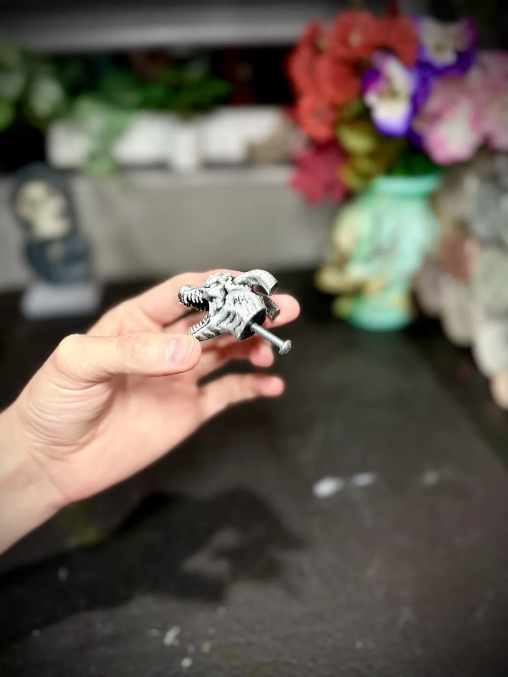 Dragon drawer pull (skull pull also available) - Free 3D Print Model ...