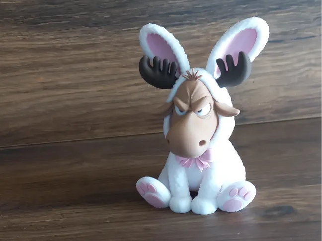 Grumpy Moose in a Bunny Costume Easter Edition - Free 3D Print Model ...