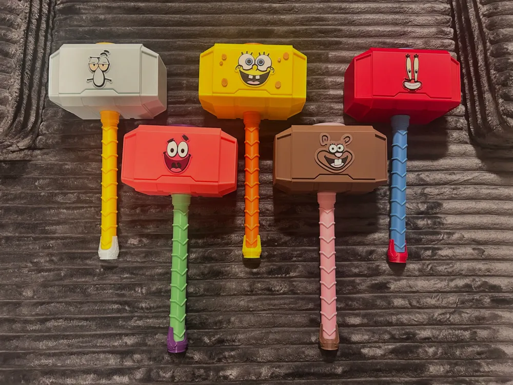 SpongeBob SquarePants LOGO for Thor's Hammer - Free 3D Print Model ...