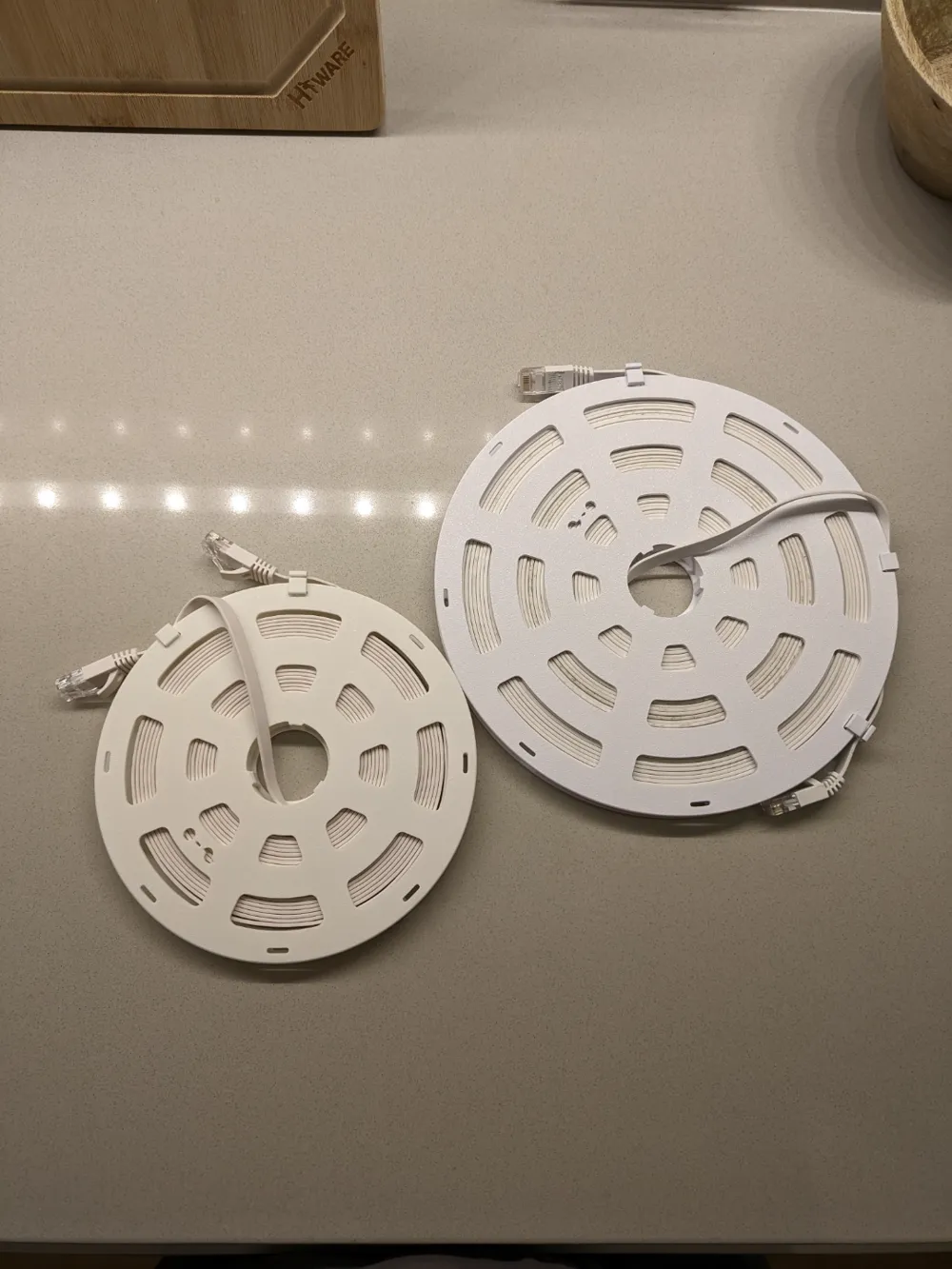 Flat ethernet cable spool with drill winding core - Free 3D Print Model - MakerWorld