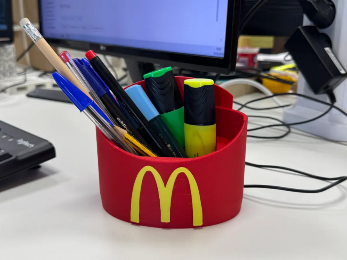 French Fry Box Pen Holder - Free 3D Print Model - MakerWorld