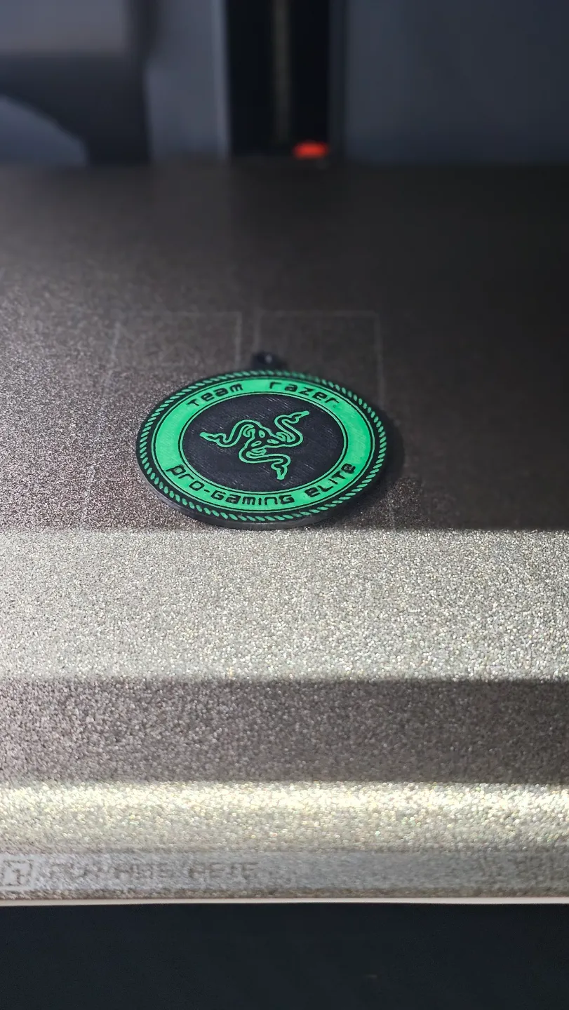 Razer Gaming black and green keychain. by Dimitris - MakerWorld